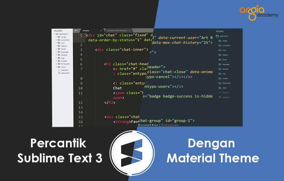 Material Theme, Percantik Sublime Text 3 Kamu - Argia Academy